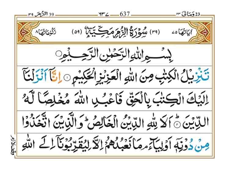 Surah Az Zumar - Barkate Raza